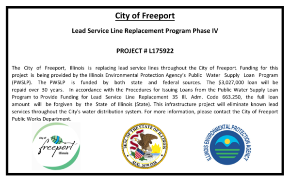 Lead Service Line Replacement Program Phase IV – City of Freeport, Illinois